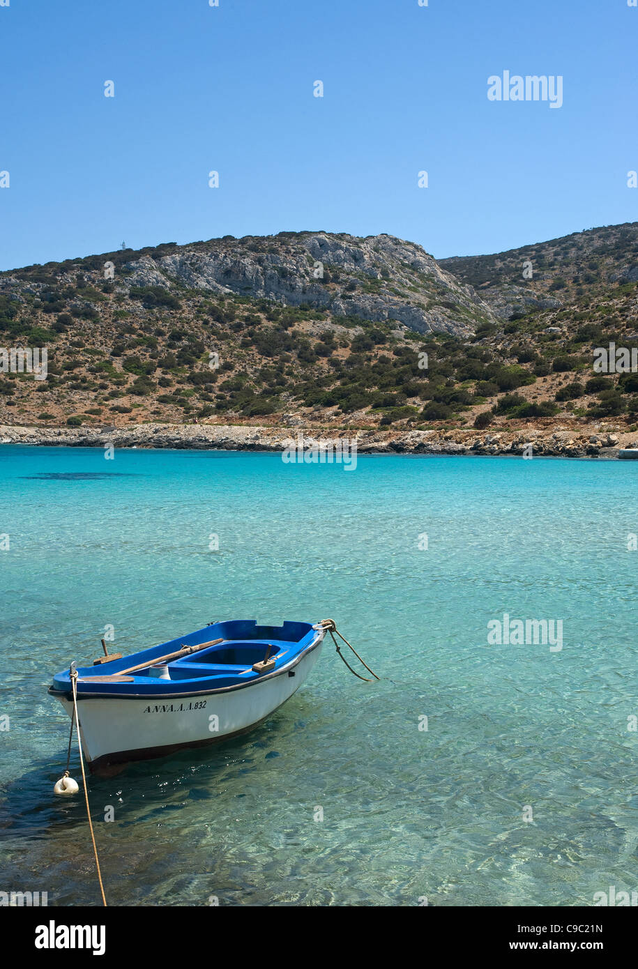 Platis Yialos beach, Lipsi island, Greece Stock Photo - Alamy