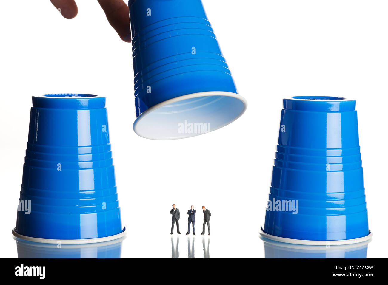 Shell game cups hi-res stock photography and images - Alamy