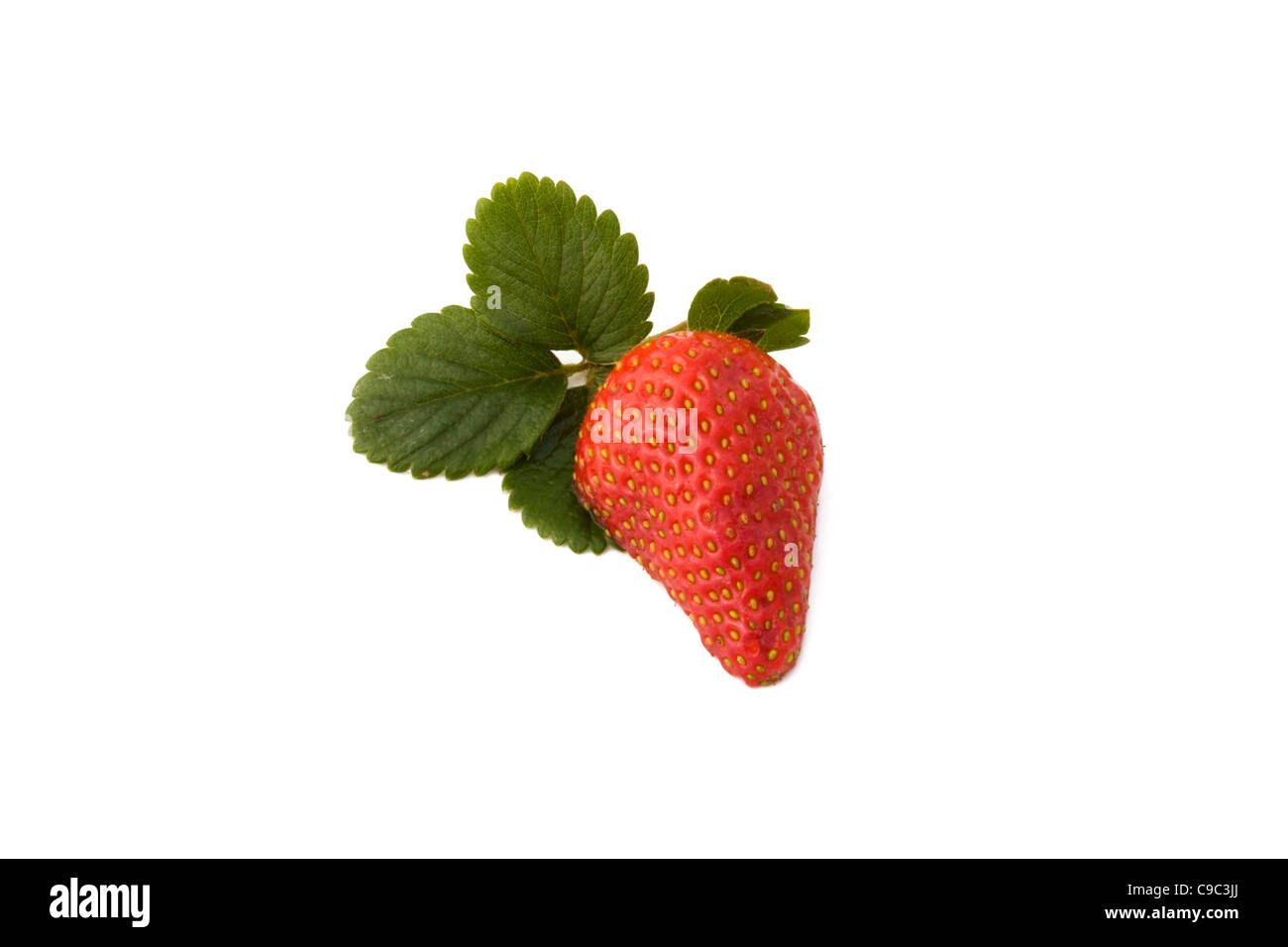 Half strawberry isolated on white background Stock Photo - Alamy