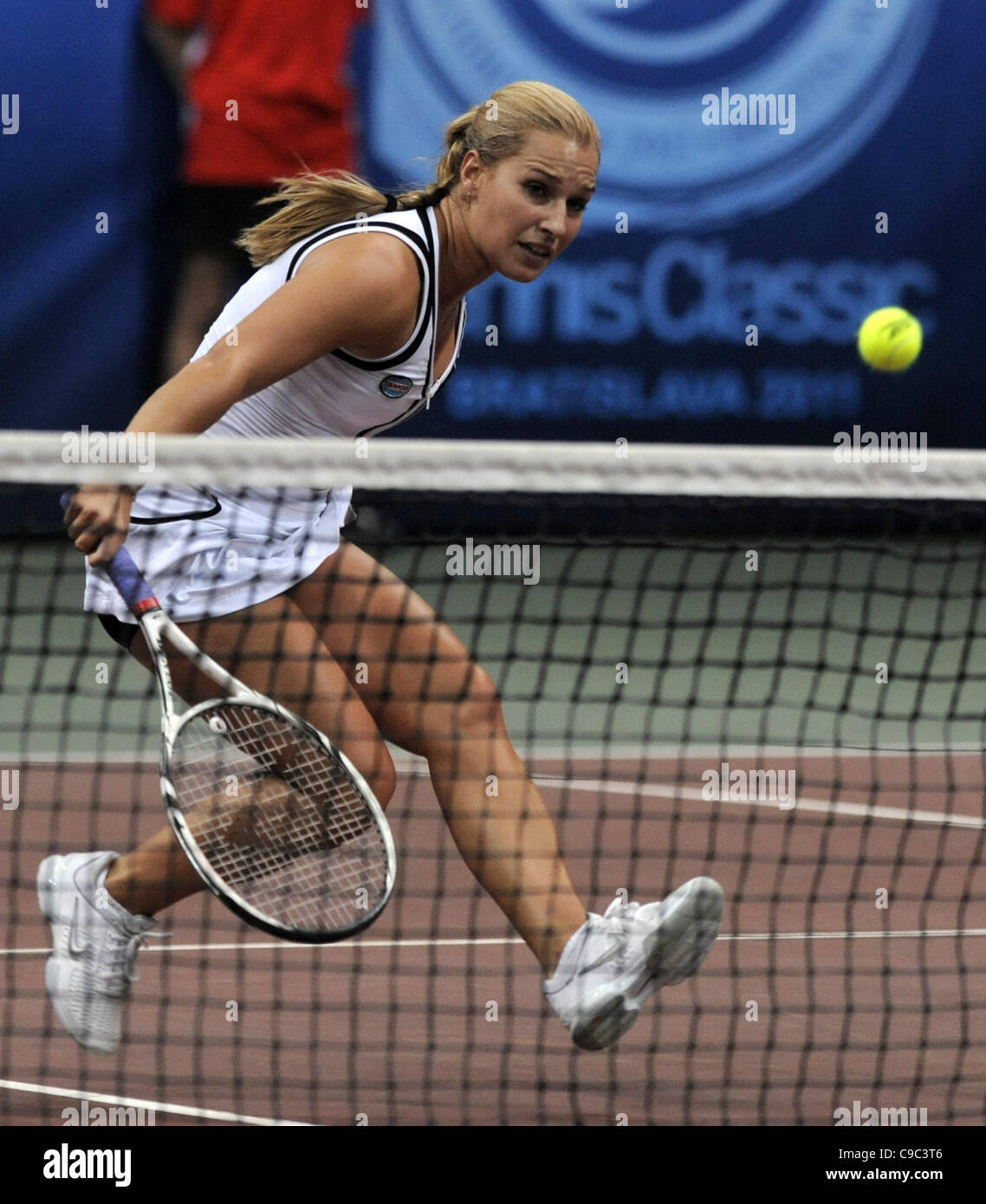 Slovak Dominika Cibulkova is pictured during the exhibition match ...