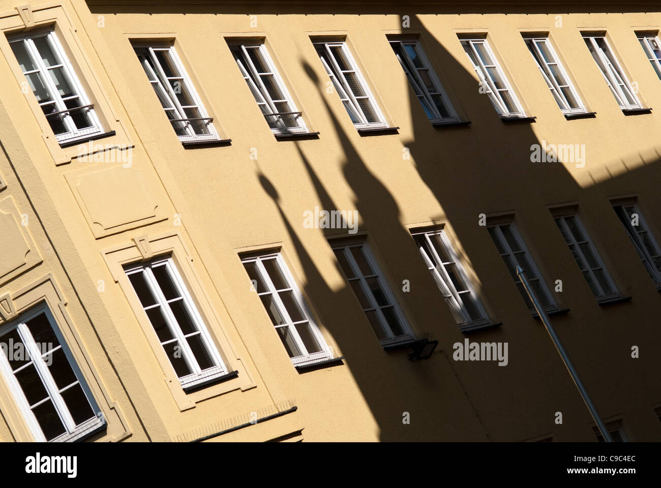 Shades of a castle on a house wall Stock Photo - Alamy
