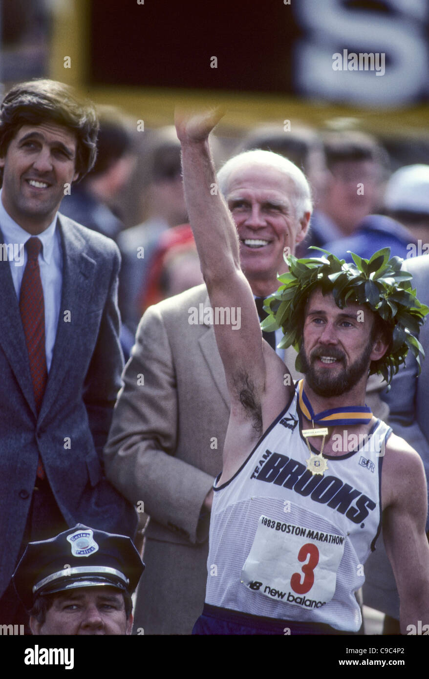Greg Meyer (USA) winner of the 1983 Boston. Marathon Stock Photo - Alamy