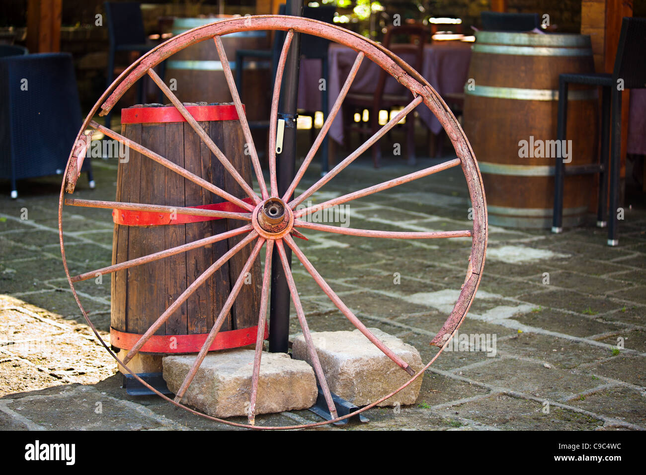 Old wheel barrel hi-res stock photography and images - Alamy