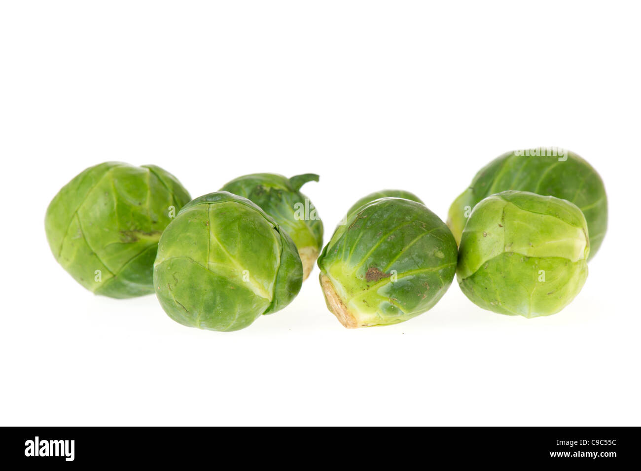 Brussels sprouts on white background Stock Photo - Alamy