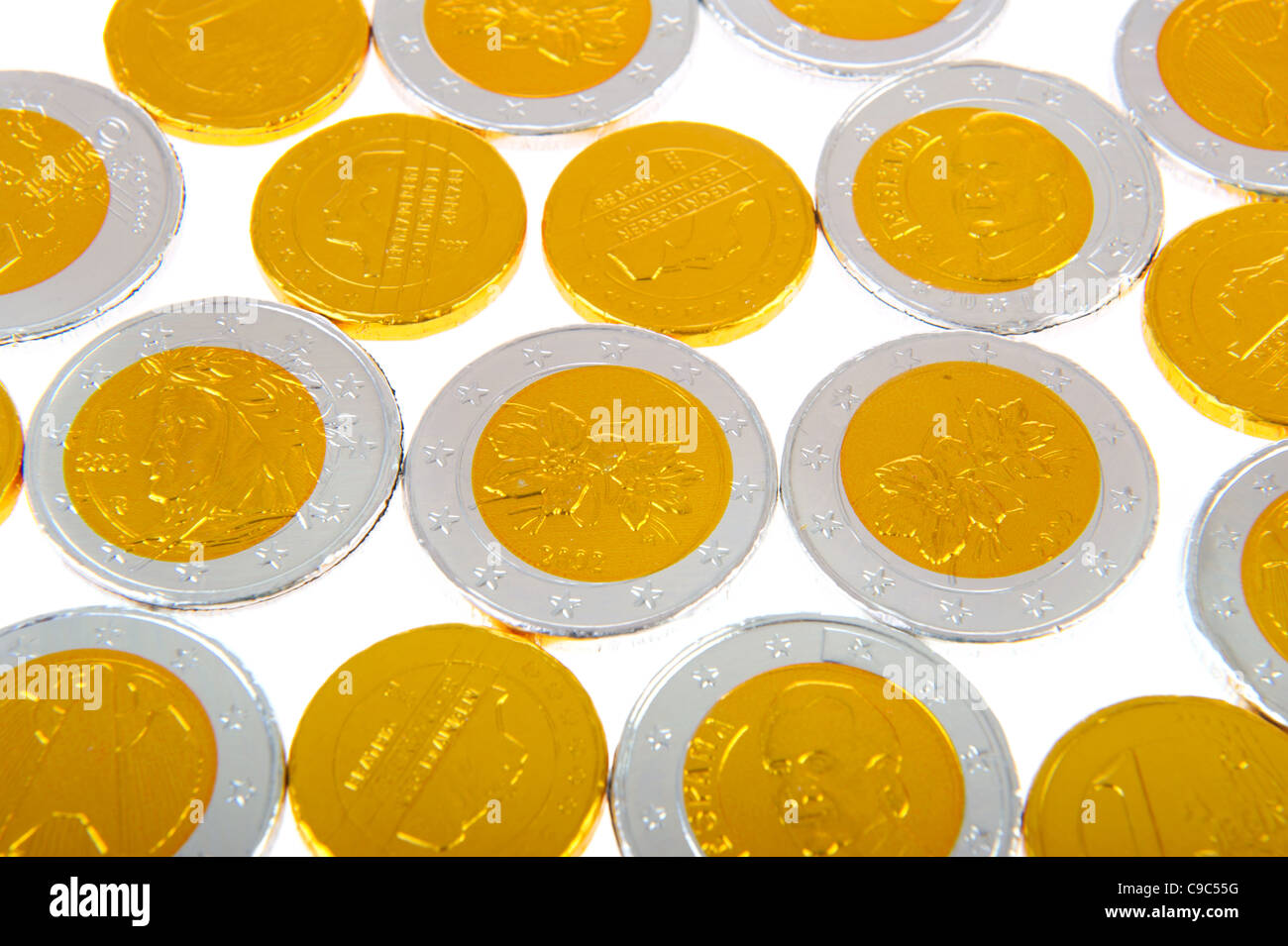 Chocolate euros hi-res stock photography and images - Alamy