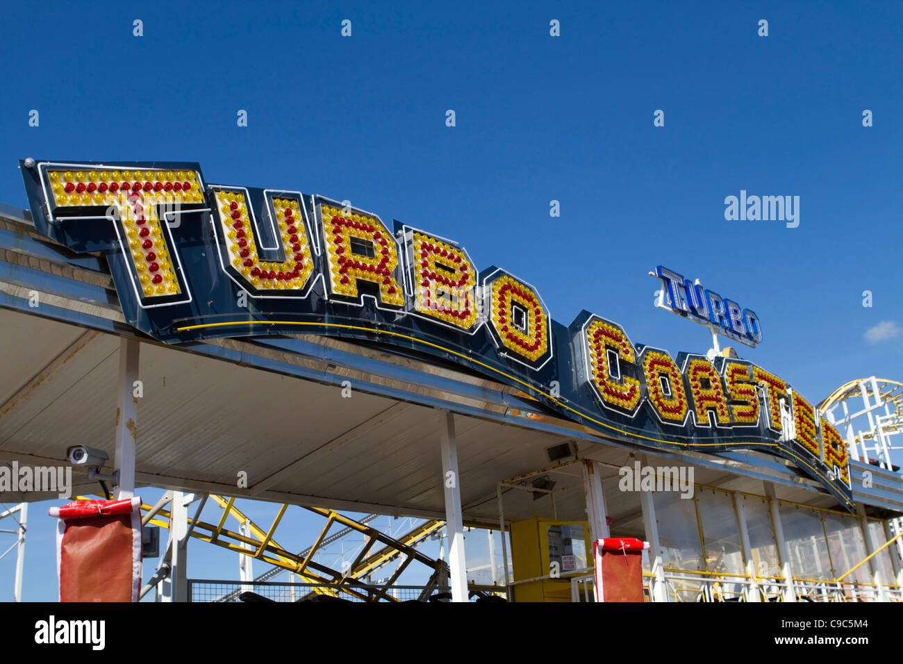 Turbo roller coaster on Brighton Pier, England Stock Photo - Alamy