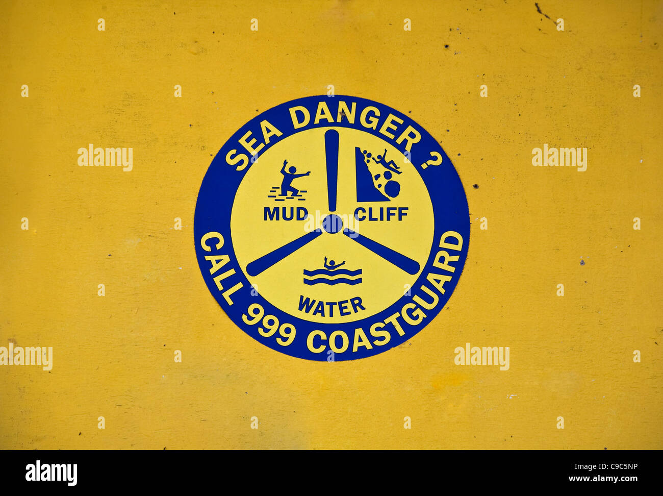 Sea Danger Coastguard Warning Sign Mablethorpe, Lincolnshire Coast ...