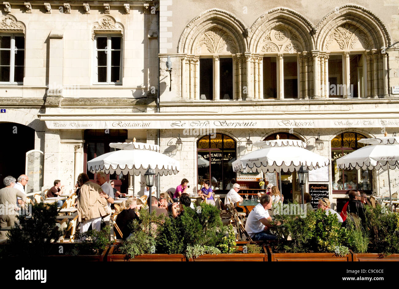 Cafe restaurant in the Cathderal town of Chartres France Stock Photo ...