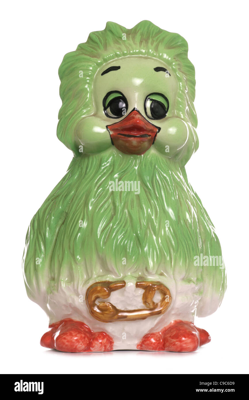 Orvil the duck money box ornament studio cutout Stock Photo - Alamy
