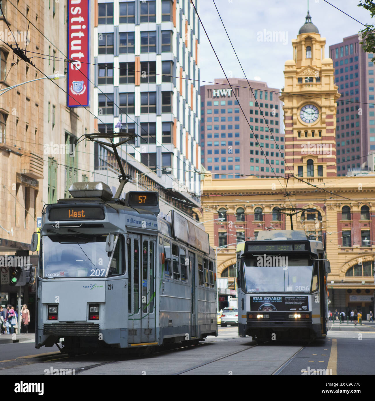 Tram on Elizabeth Street Melbourne Australia, trams public transport ...