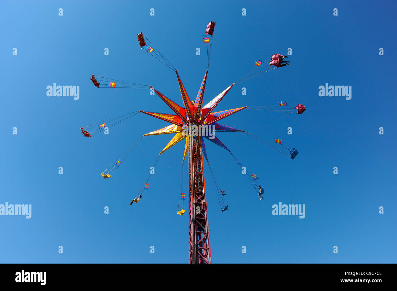 Florida State Fair Tampa Florida Sky Flyer daring carnival ride Stock ...