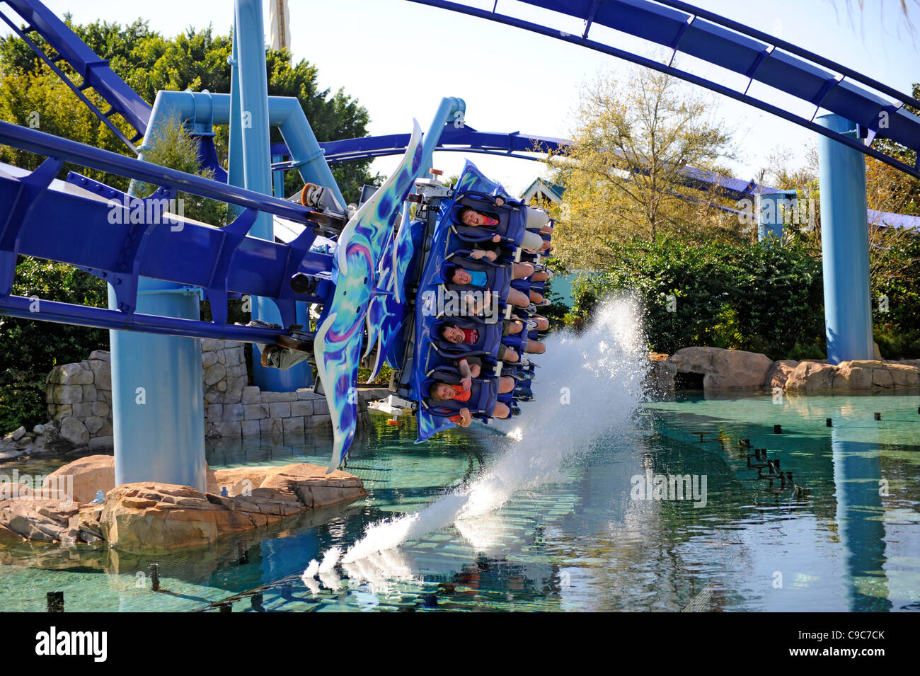 Sea World Adventure Theme Park Orlando Florida and the Manta roller ...