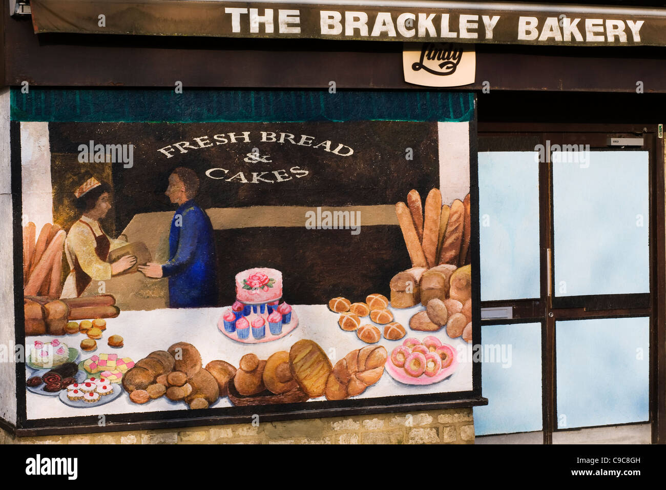 Street Art on a boarded up shop window Stock Photo - Alamy