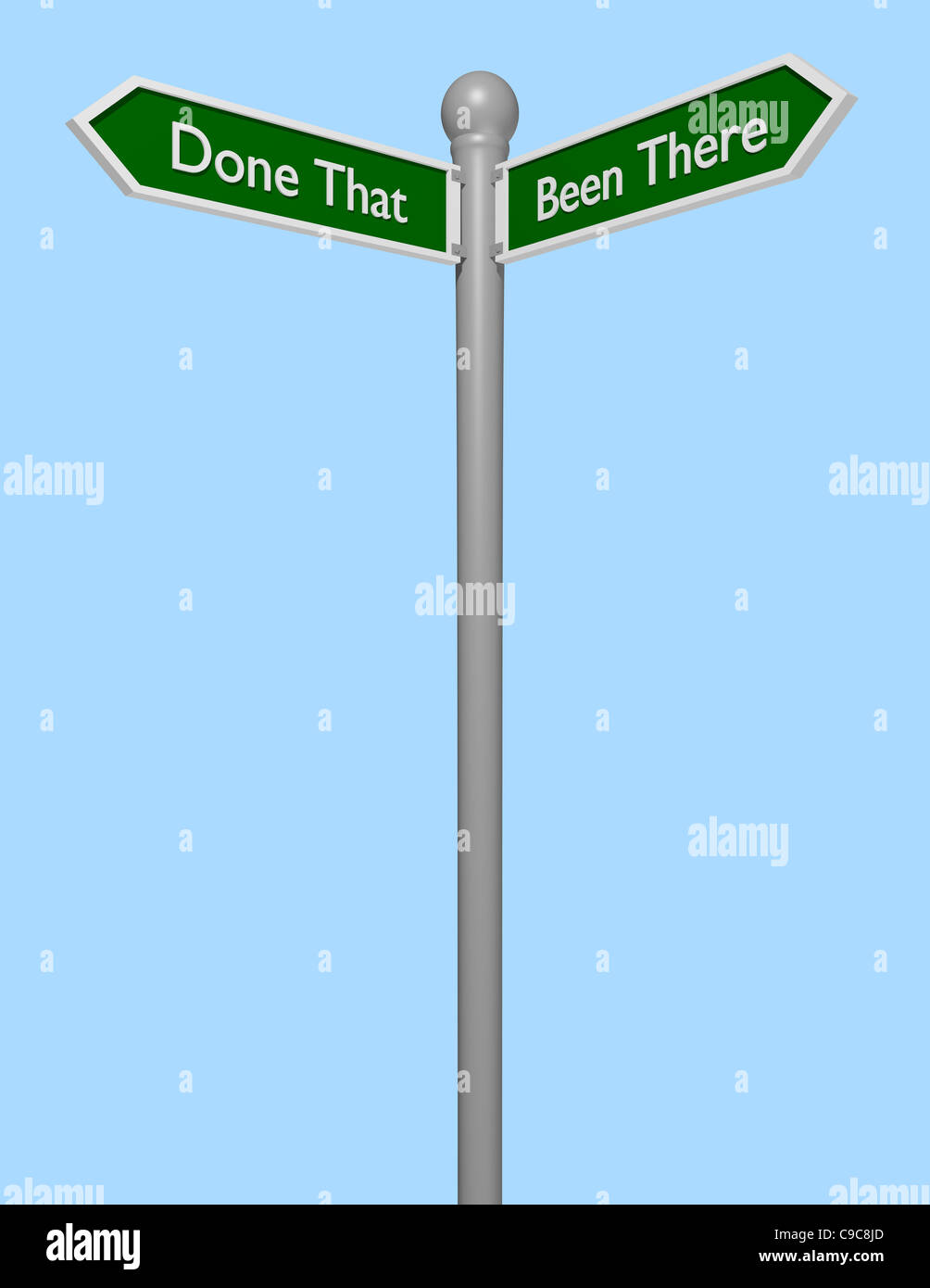 3d Render of a Street Sign Concept of Been There Done That Stock Photo ...