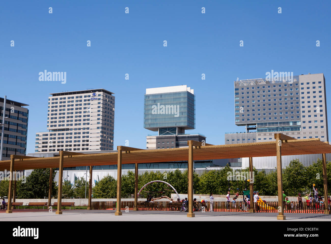 Spain building modern forum hi-res stock photography and images - Alamy