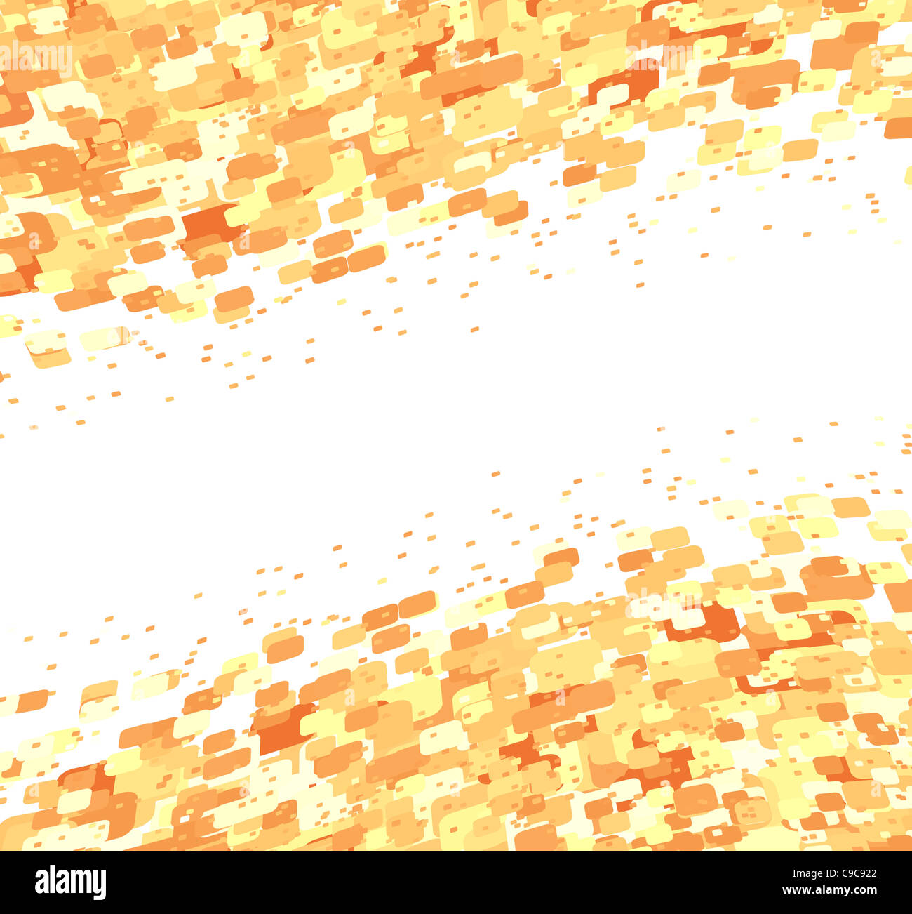 illustration of organic wave surface made of brown squares Stock Photo ...