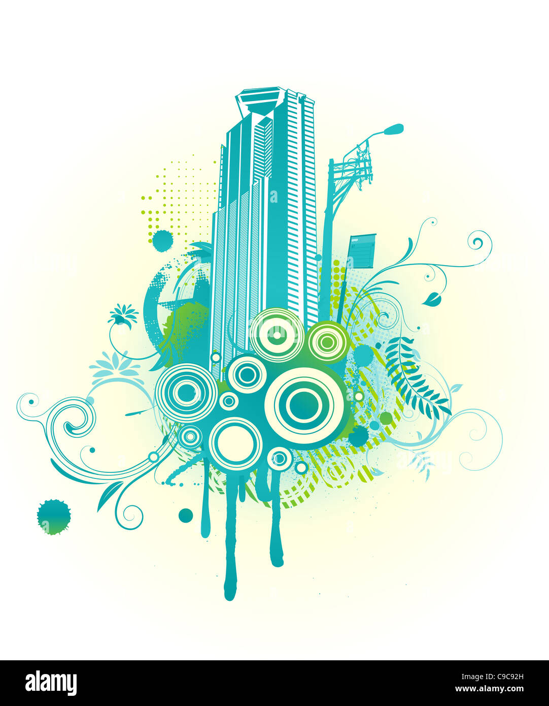 illustration of style urban background Stock Photo - Alamy