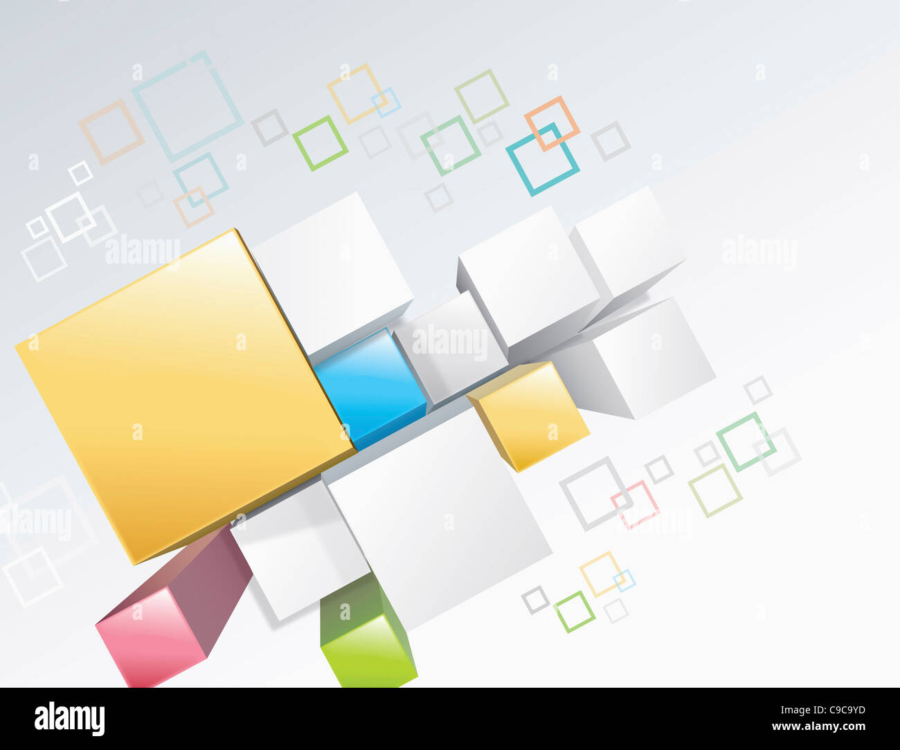 Cube bars in different sizes and colors Stock Photo - Alamy