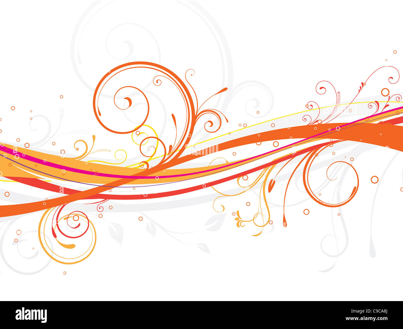 illustration of Floral Decorative background Stock Photo - Alamy