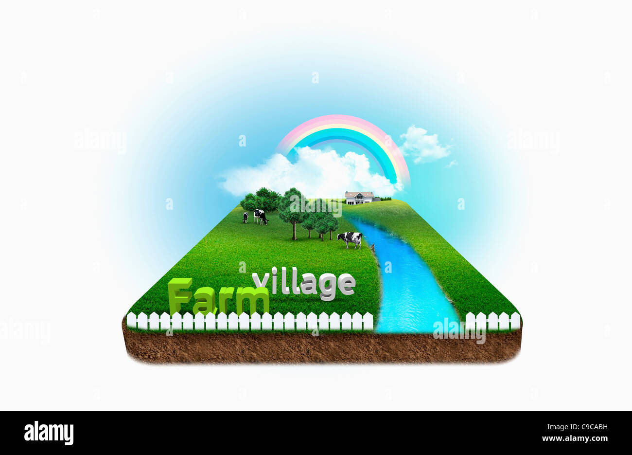 Green lawn trees in Cut Out Stock Images & Pictures - Alamy