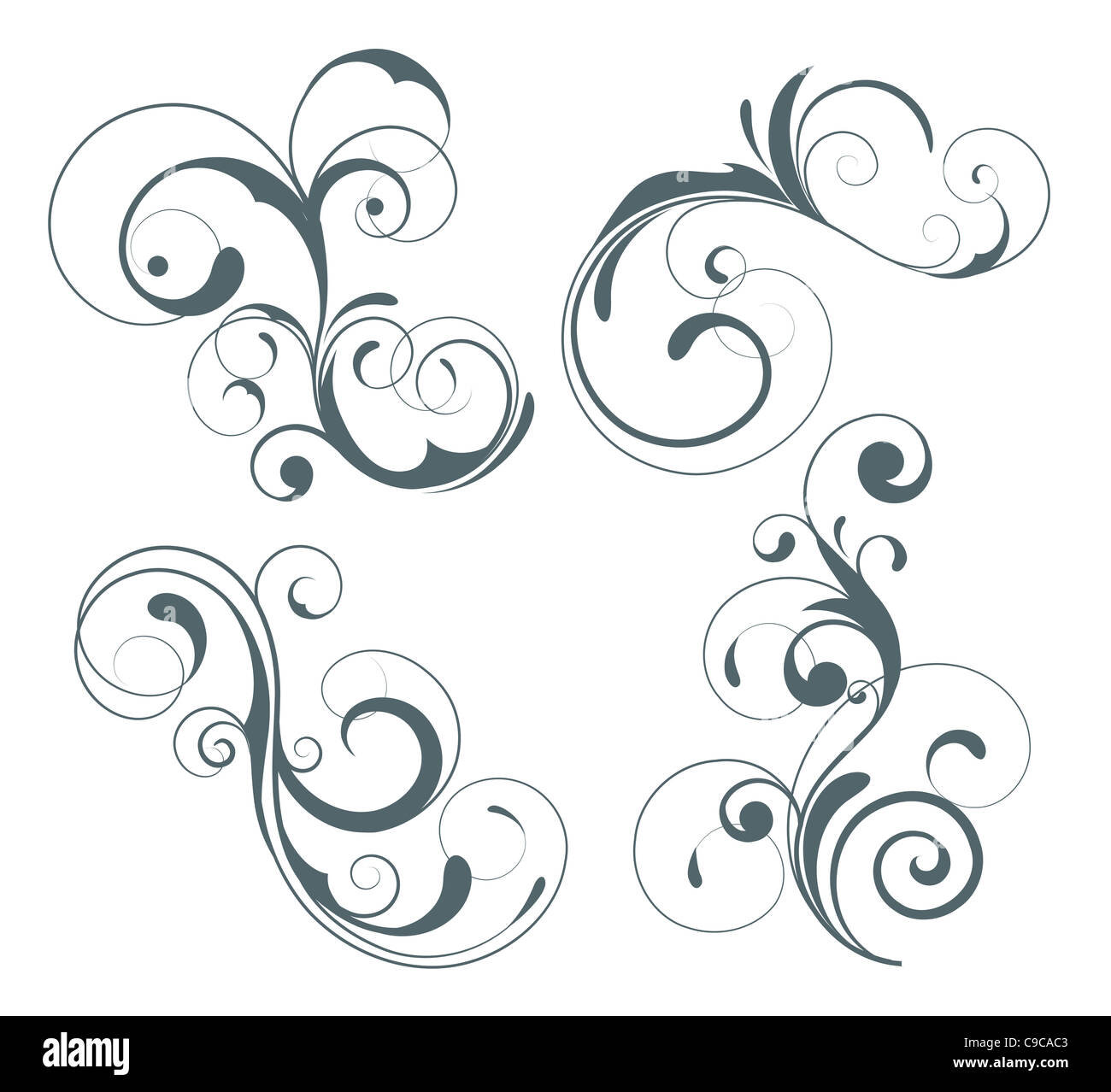 Floral Scroll Clipart