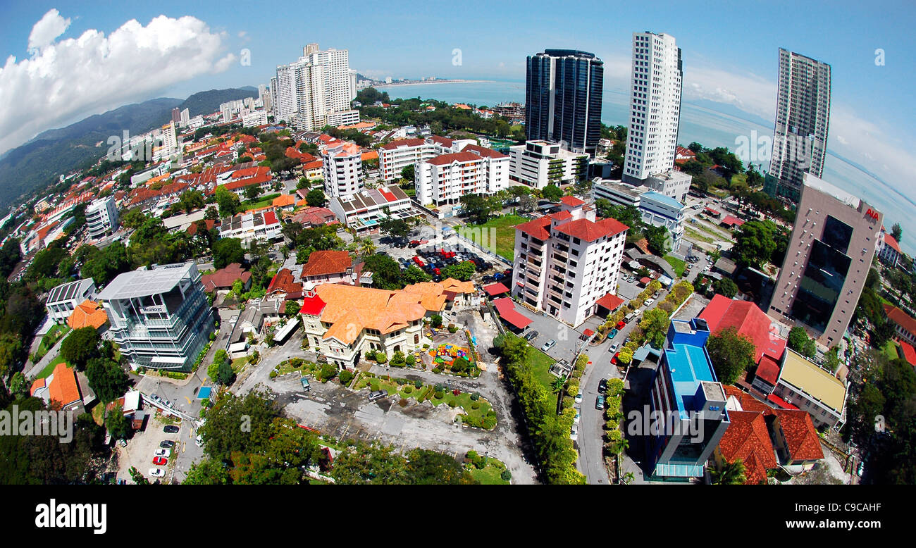 Aerial of Penang city skyline, Penang, Malaysia Stock Photo - Alamy