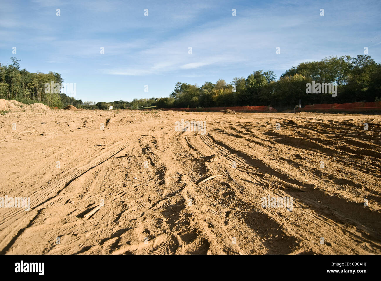 Traces of wheels and tracks Stock Photo - Alamy