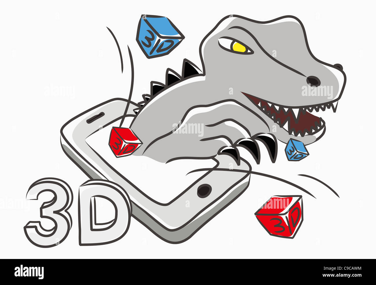 Various smart phone applications of 3D Stock Photo - Alamy