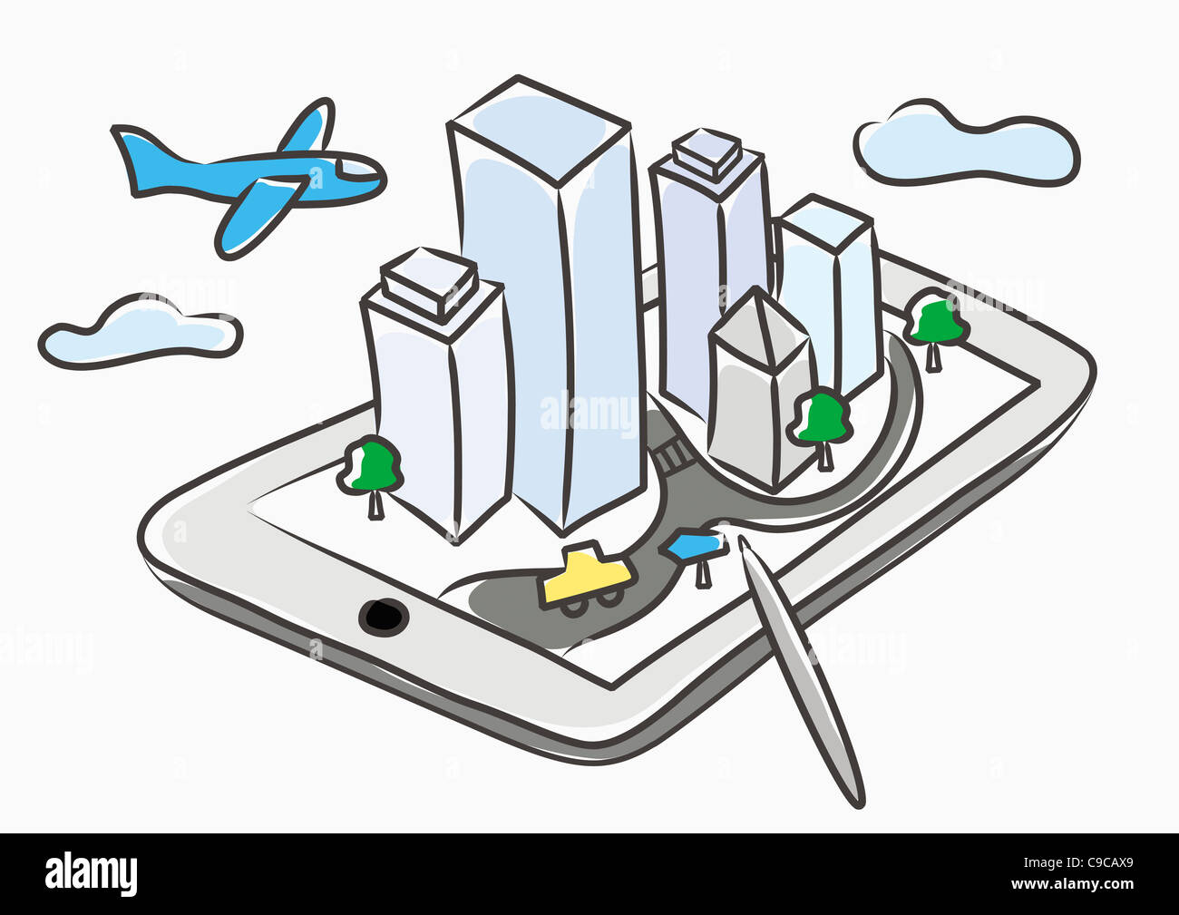 Various smart phone applications Stock Photo - Alamy