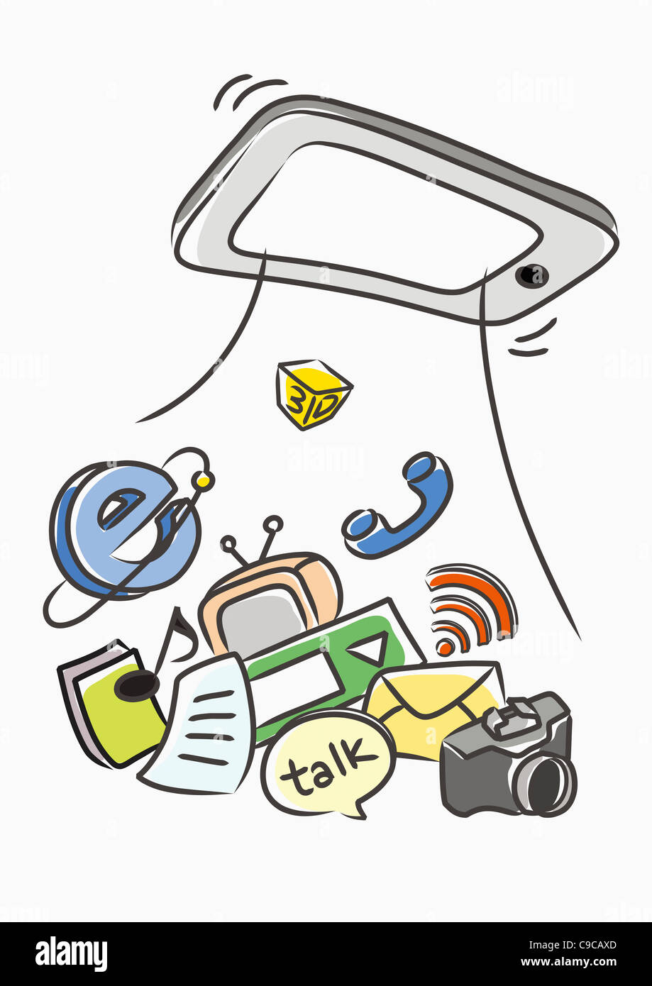 Various smart phone applications Stock Photo - Alamy