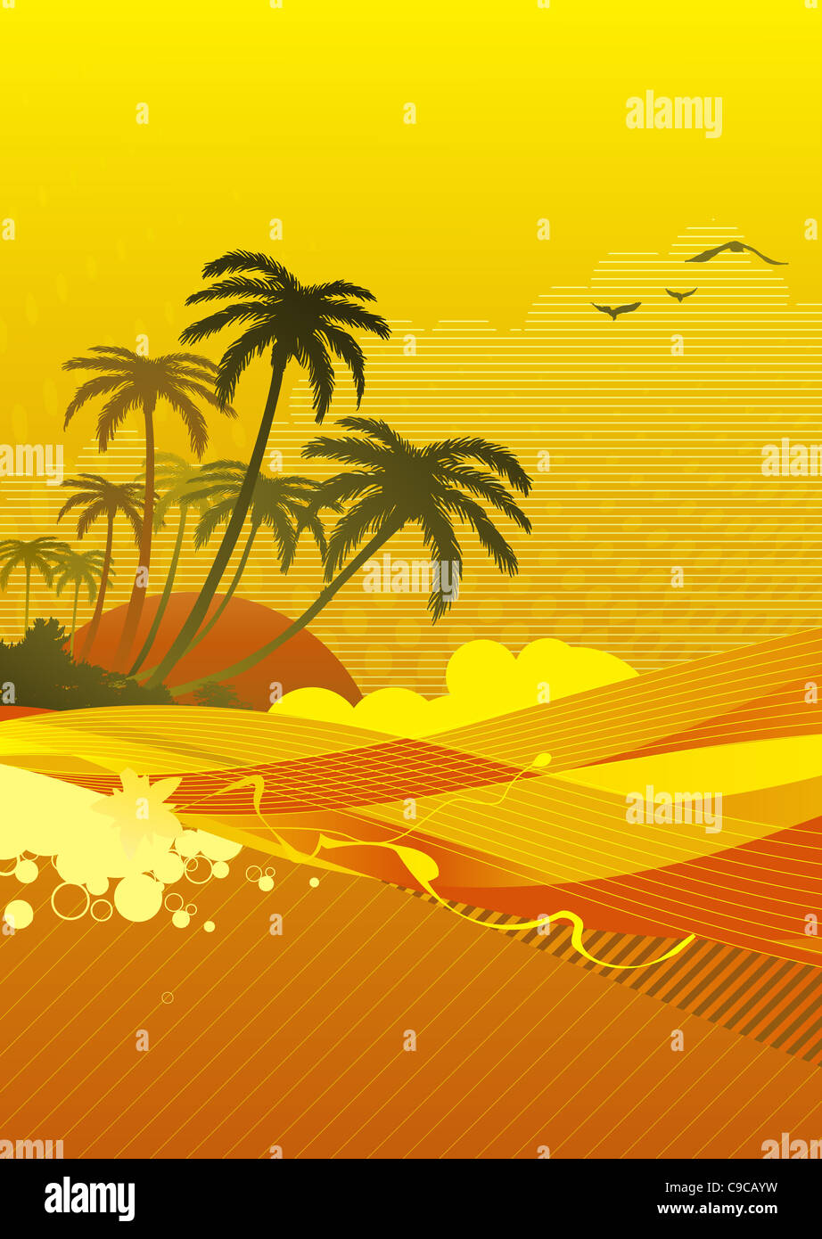 abstract background with sunrise on the ocean coast Stock Photo - Alamy