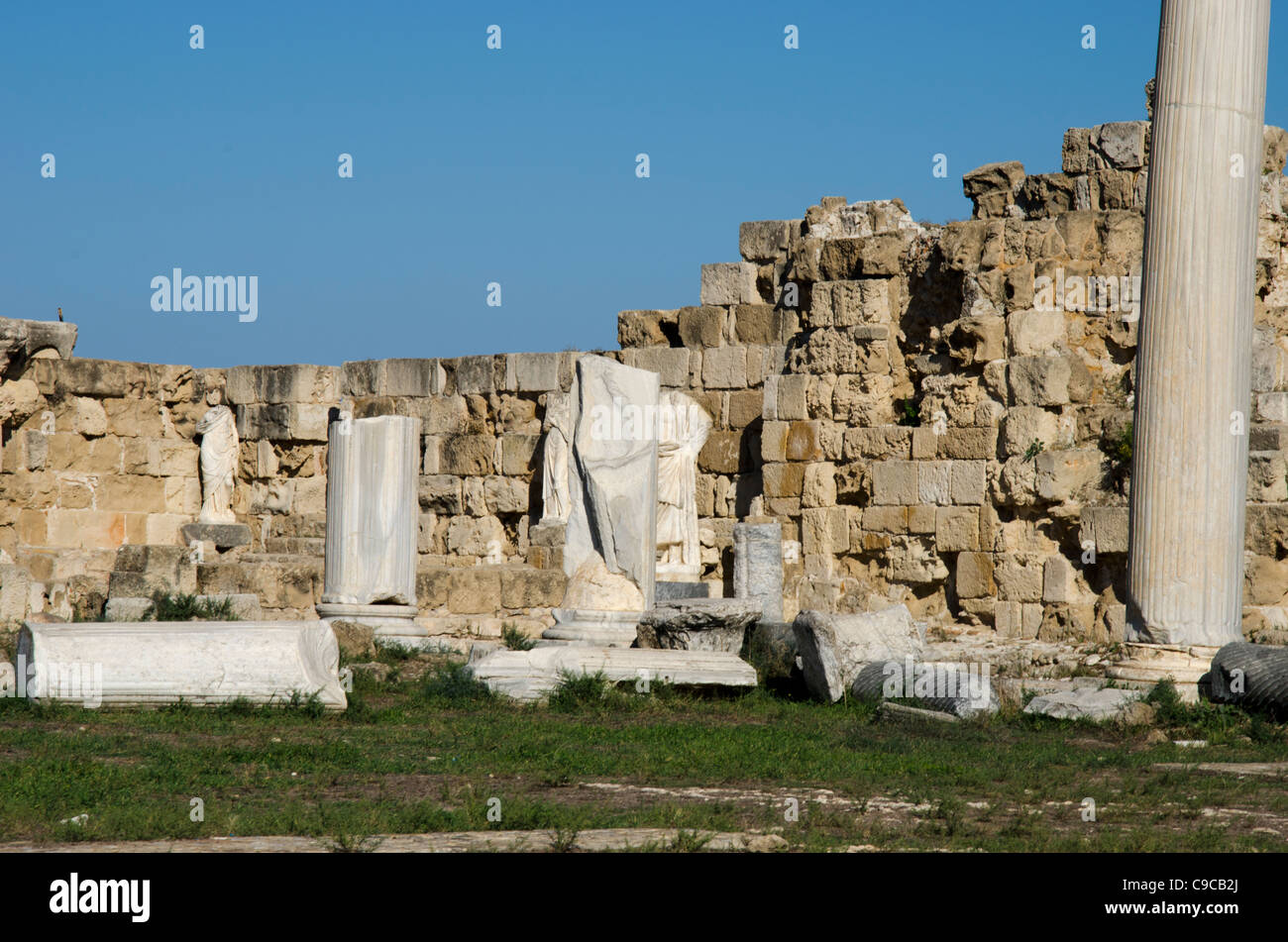 statues at Ancient Salamis, North Cyprus Stock Photo - Alamy