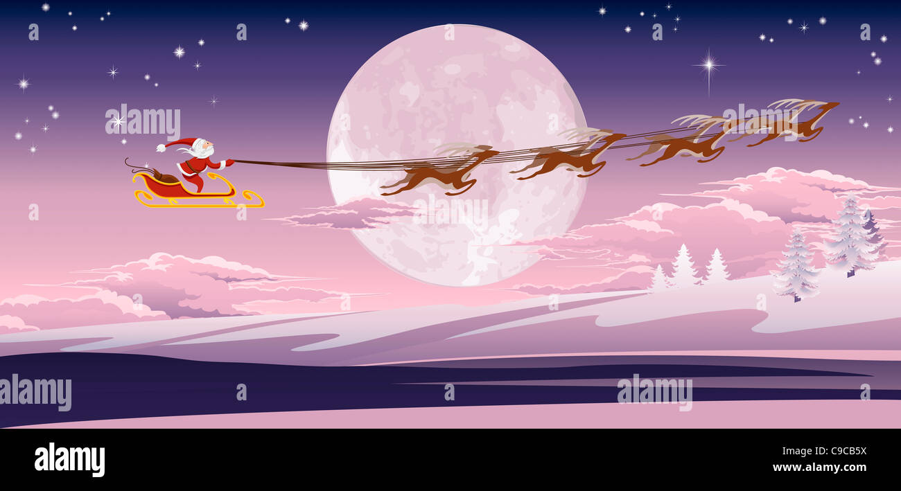 Flying sledge hi-res stock photography and images - Alamy