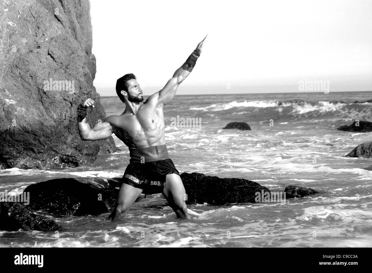 Body of Art Male Warrior Stock Photo - Alamy