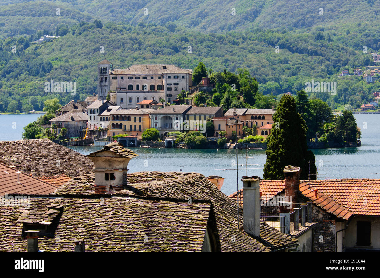Ancient Charming Village with Monastery on Isle San Giulio,Where Hermit ...
