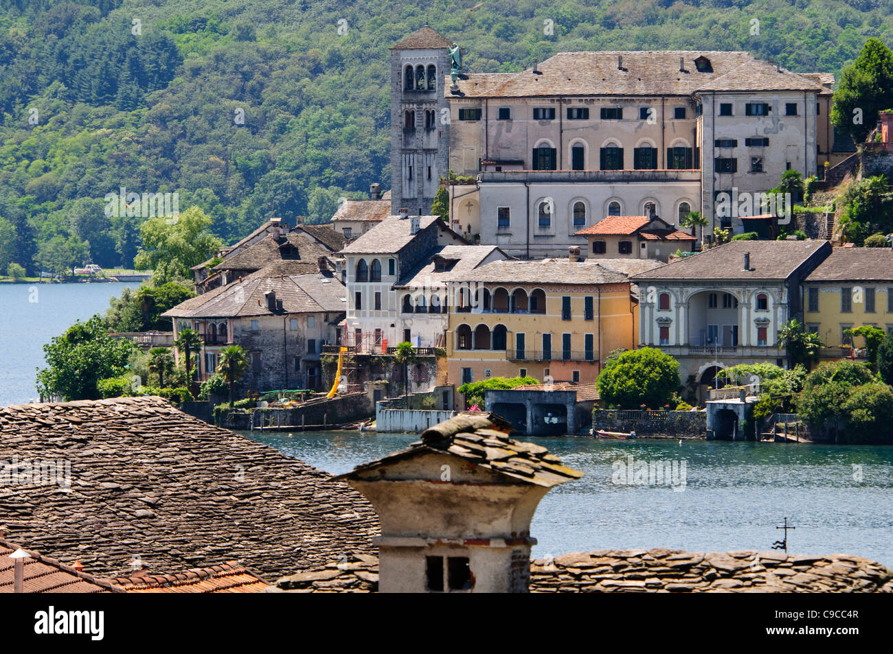 Ancient Charming Village with Monastery on Isle San Giulio,Where Hermit ...