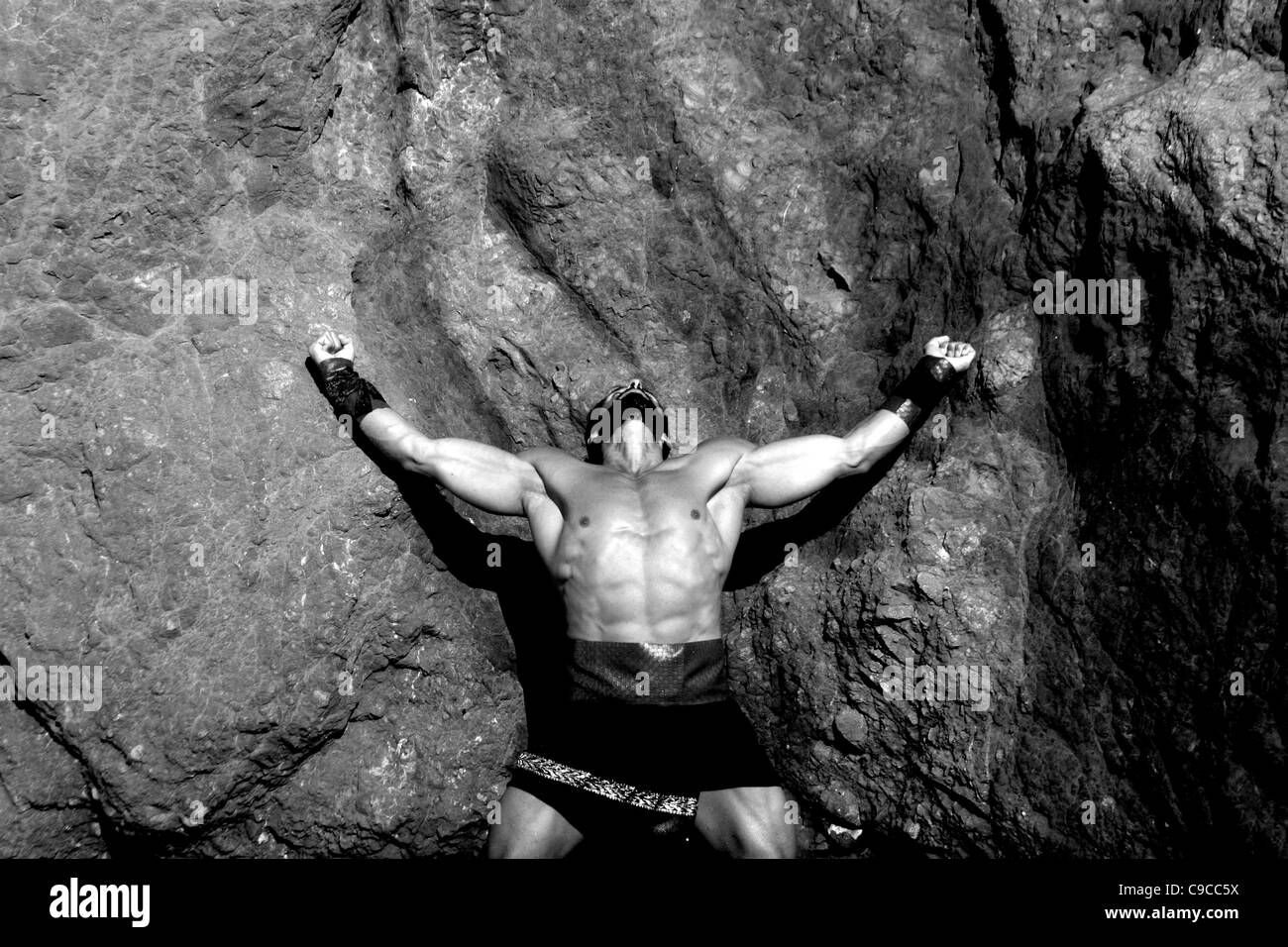 Body of Art Male Warrior Stock Photo - Alamy