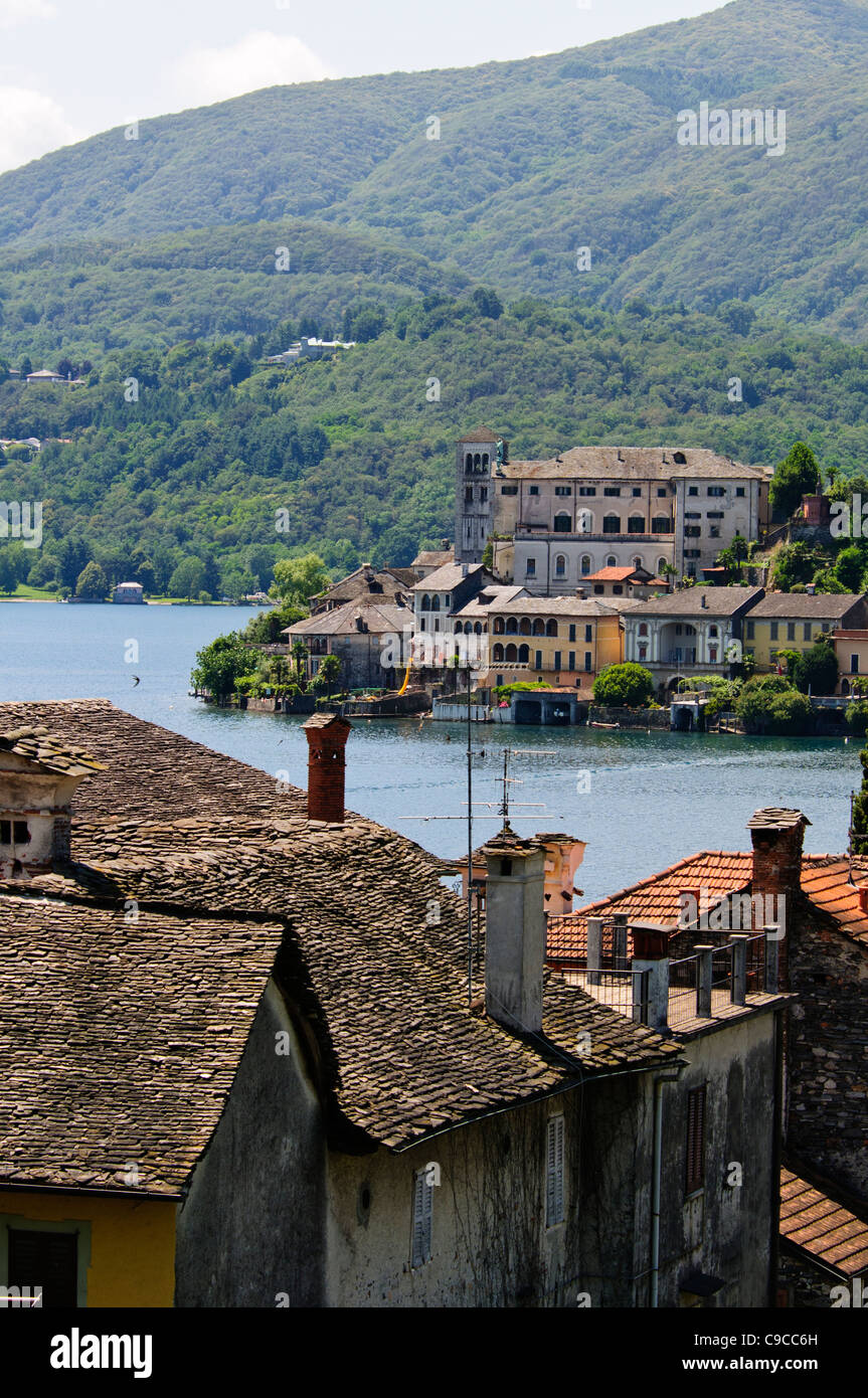 Ancient Charming Village with Monastery on Isle San Giulio,Where Hermit ...