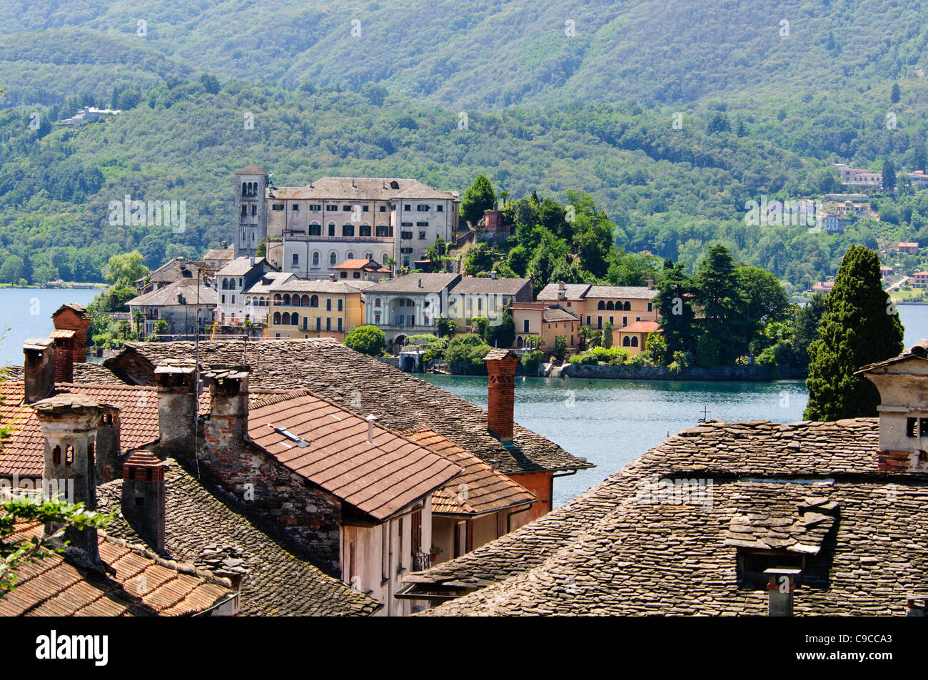 Ancient Charming Village with Monastery on Isle San Giulio,Where Hermit ...