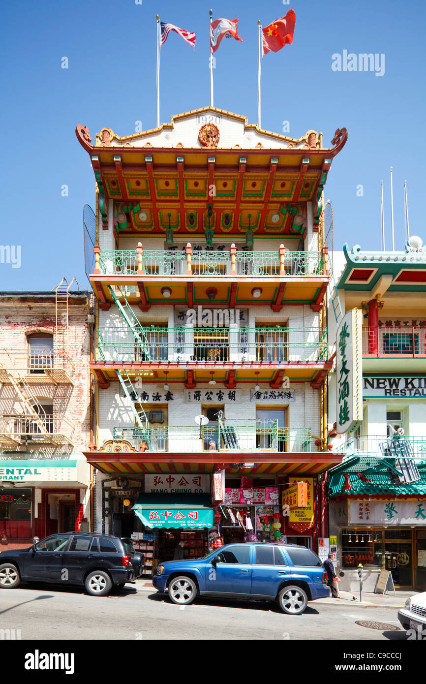 Ornate Chinatown building 1920, San Francisco Stock Photo - Alamy