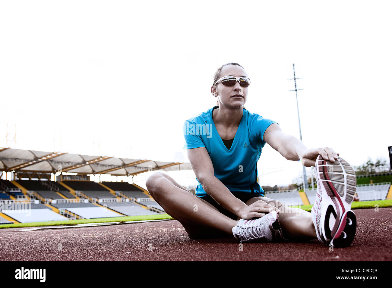 GB Athletics Captain, Jessica Ennis. Don Valley Stadium, Sheffield ...