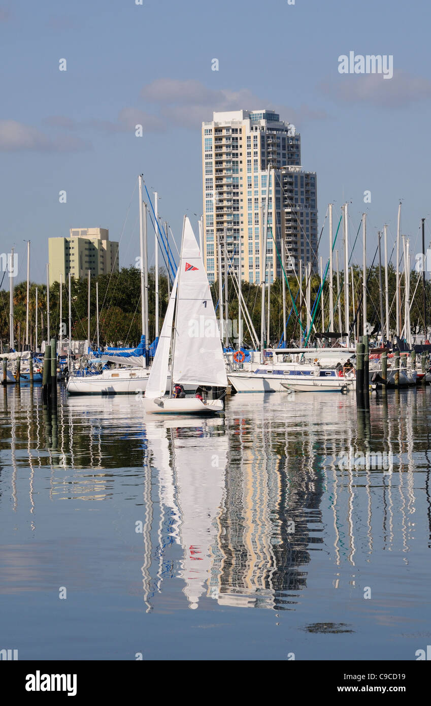 South Yacht Basin seen from Tampa Bay St Petersburg Florida USA Stock ...