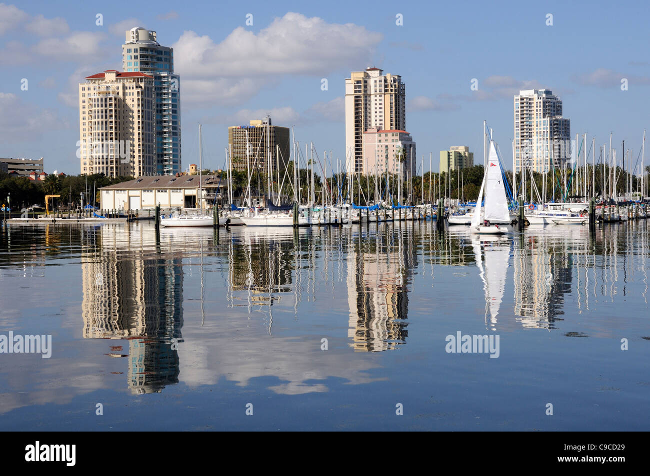 South Yacht Basin seen from Tampa Bay St Petersburg Florida USA Stock ...