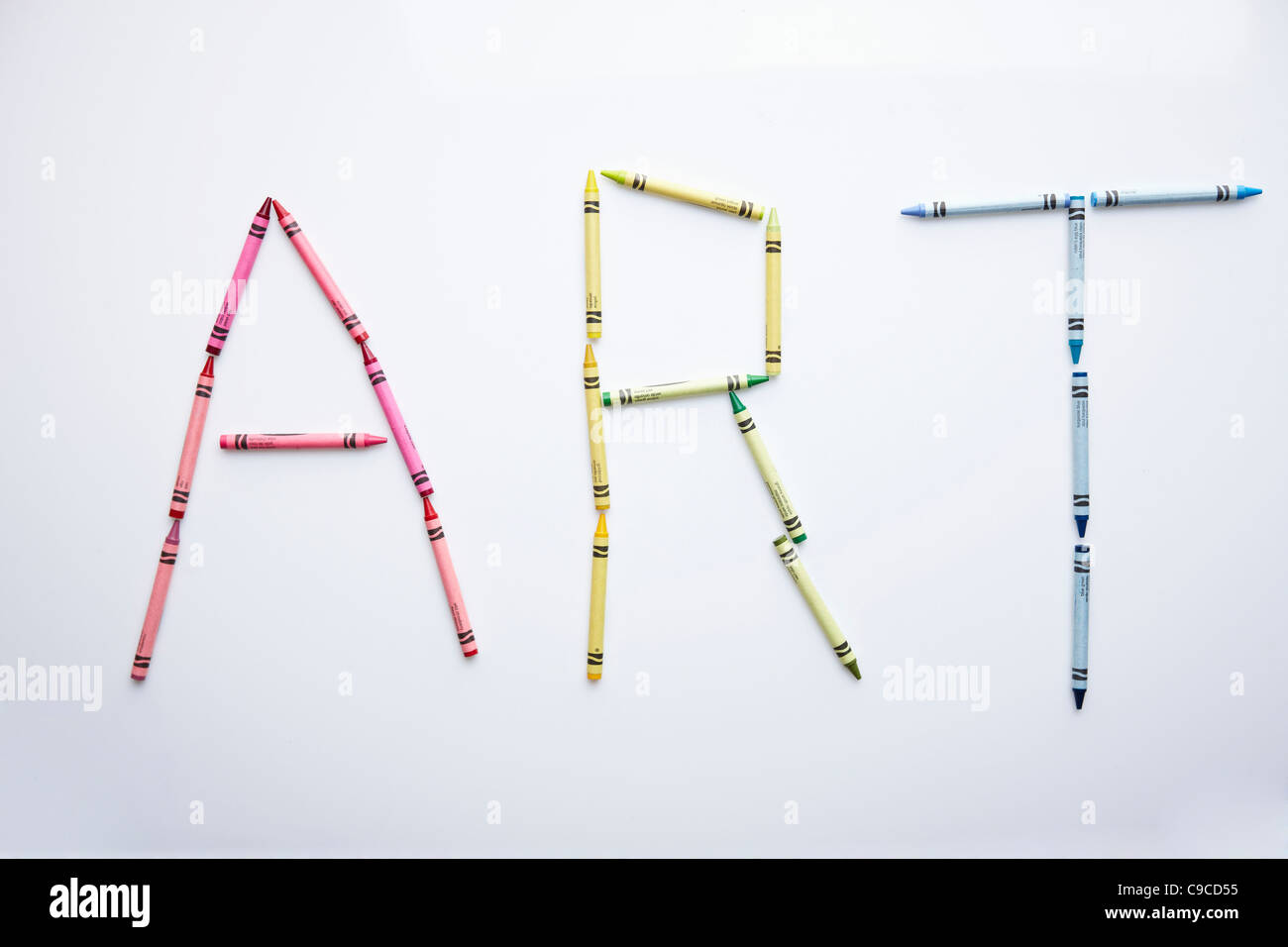 Word ART made with crayons Stock Photo - Alamy