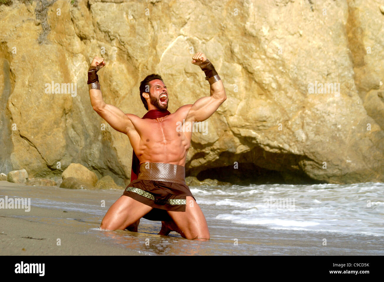 Body of Art Male Warrior Stock Photo - Alamy