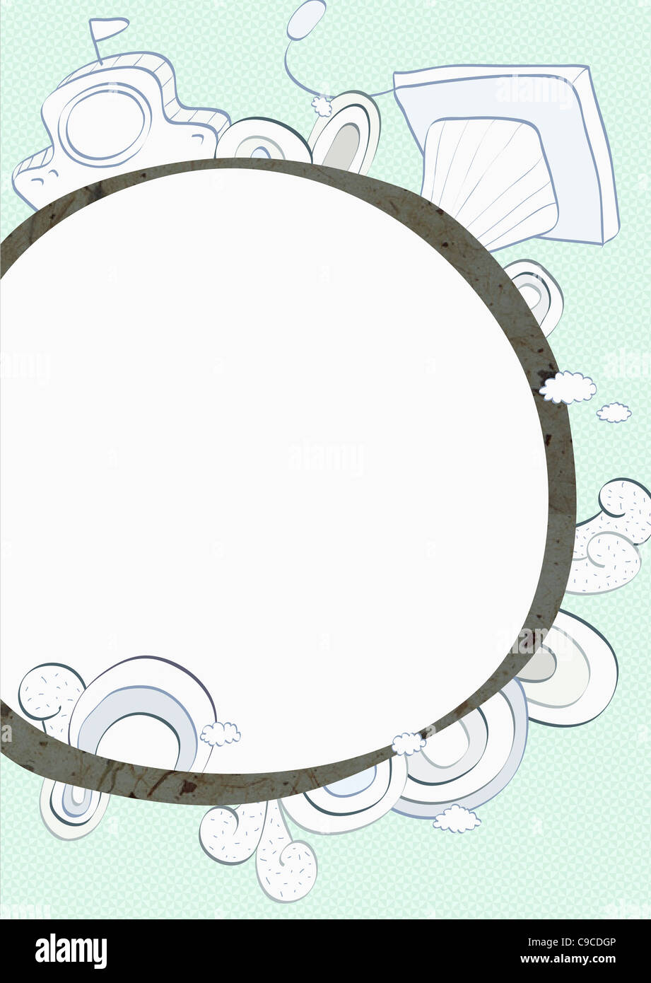 Letter paper with school in blue Stock Photo - Alamy