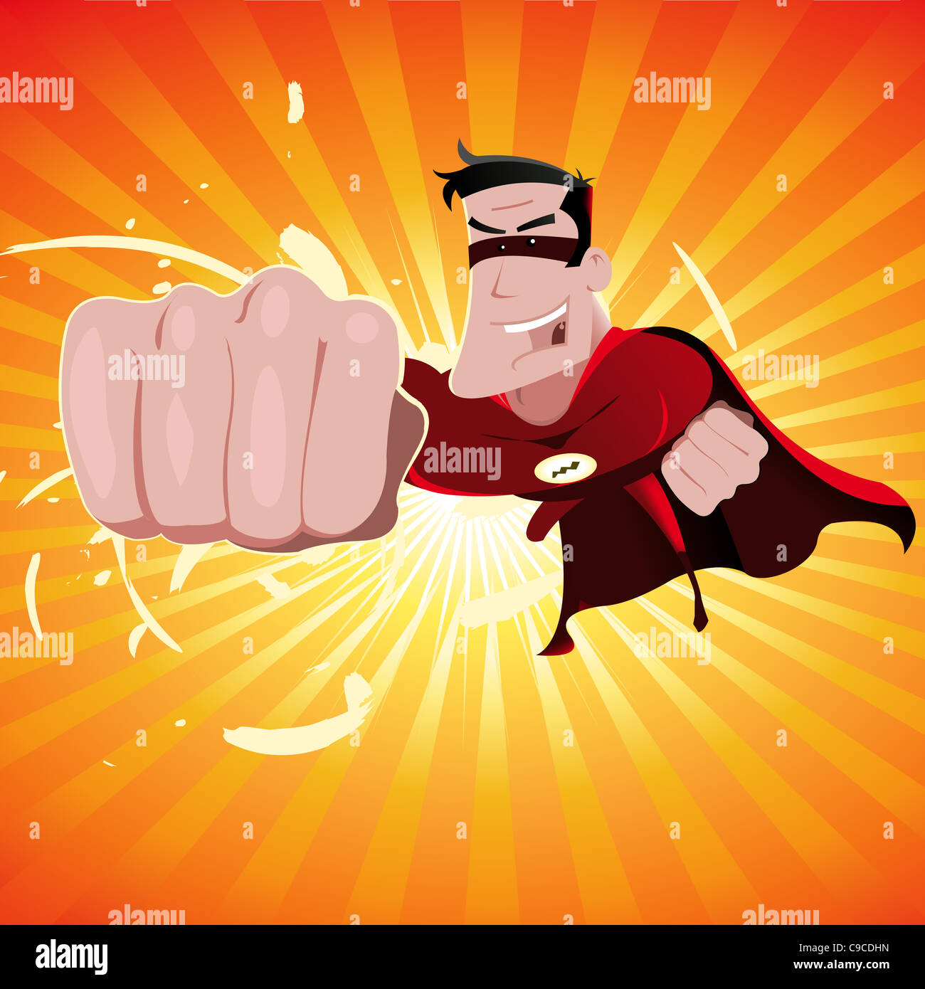 Cartoon super punch hi-res stock photography and images - Alamy