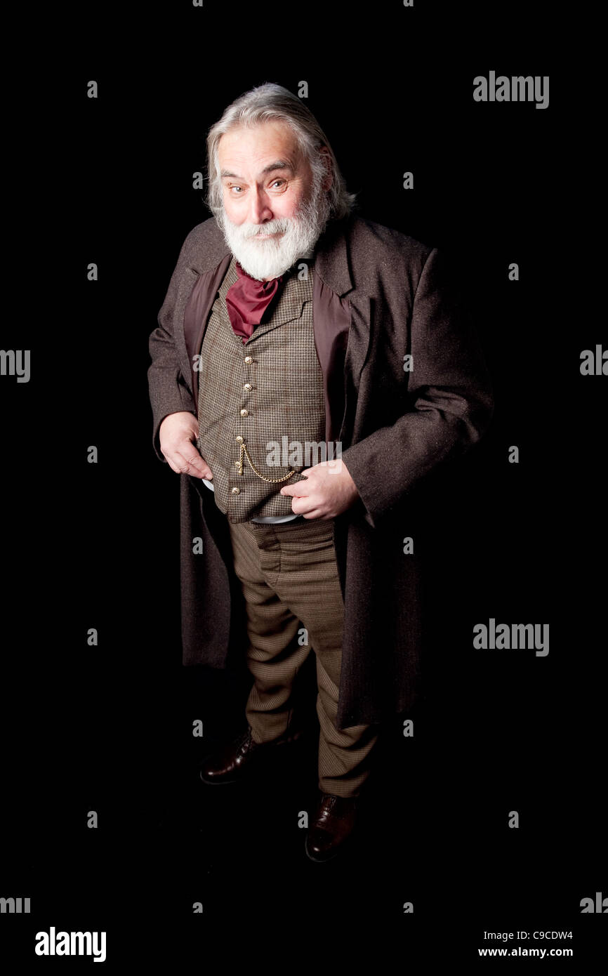 Charles Dickens actor on stag Stock Photo - Alamy