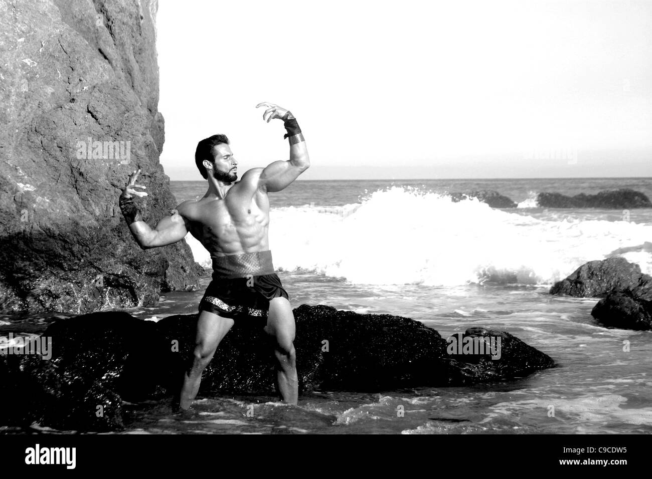 Body of Art Male Warrior Stock Photo - Alamy