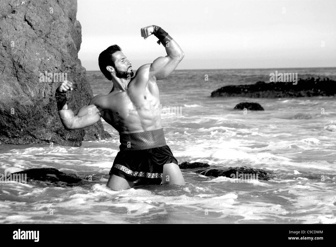 Body of Art Male Warrior Stock Photo - Alamy